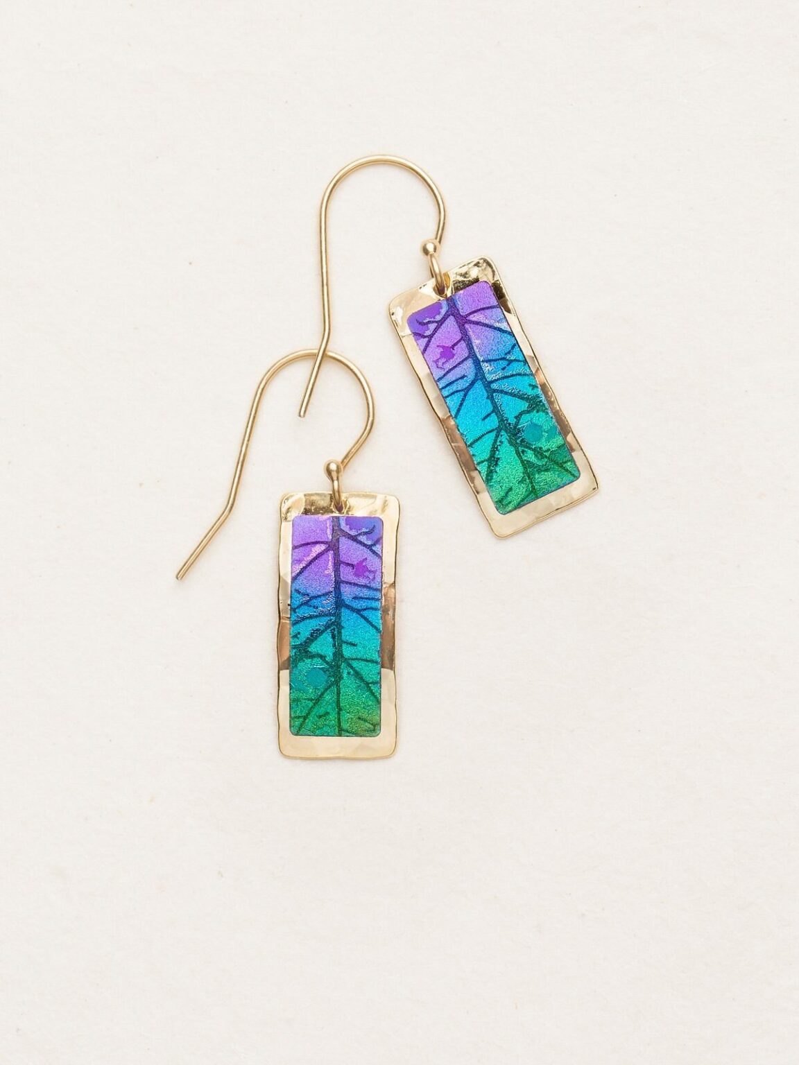 Leaf earrings by Holly Yashi featuring colorful intricate leaf veining ...