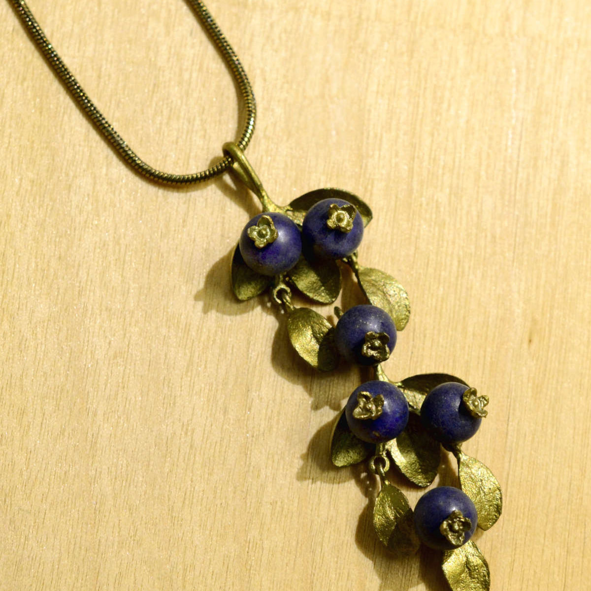 Michael Michaud Silver Seasons lapis lazuli blueberry drop necklace ...