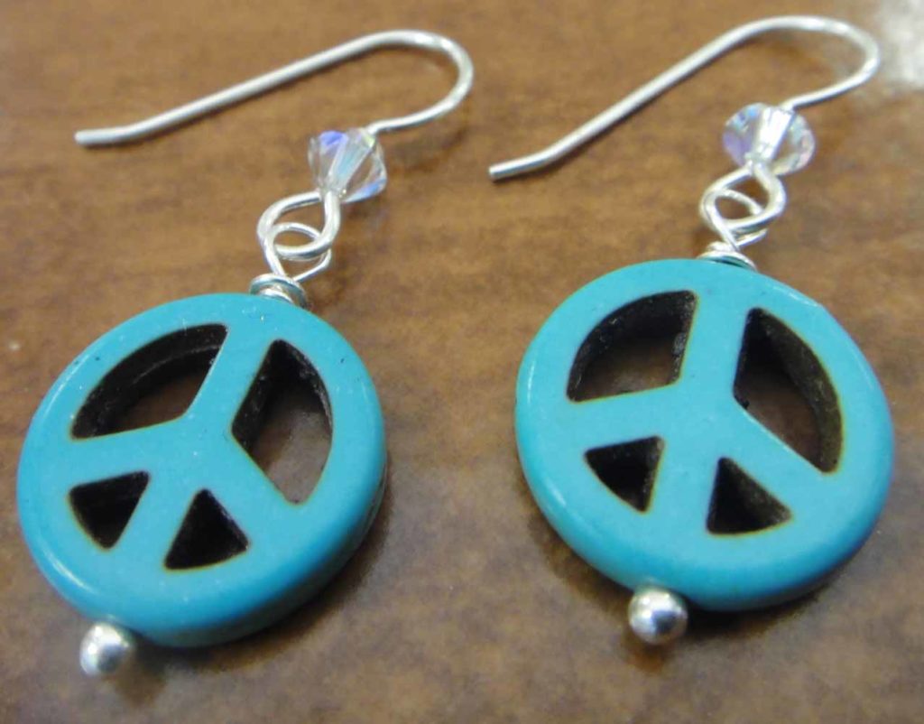 Teal Art Deco Inspired Earrings - Jewelry by Glassando