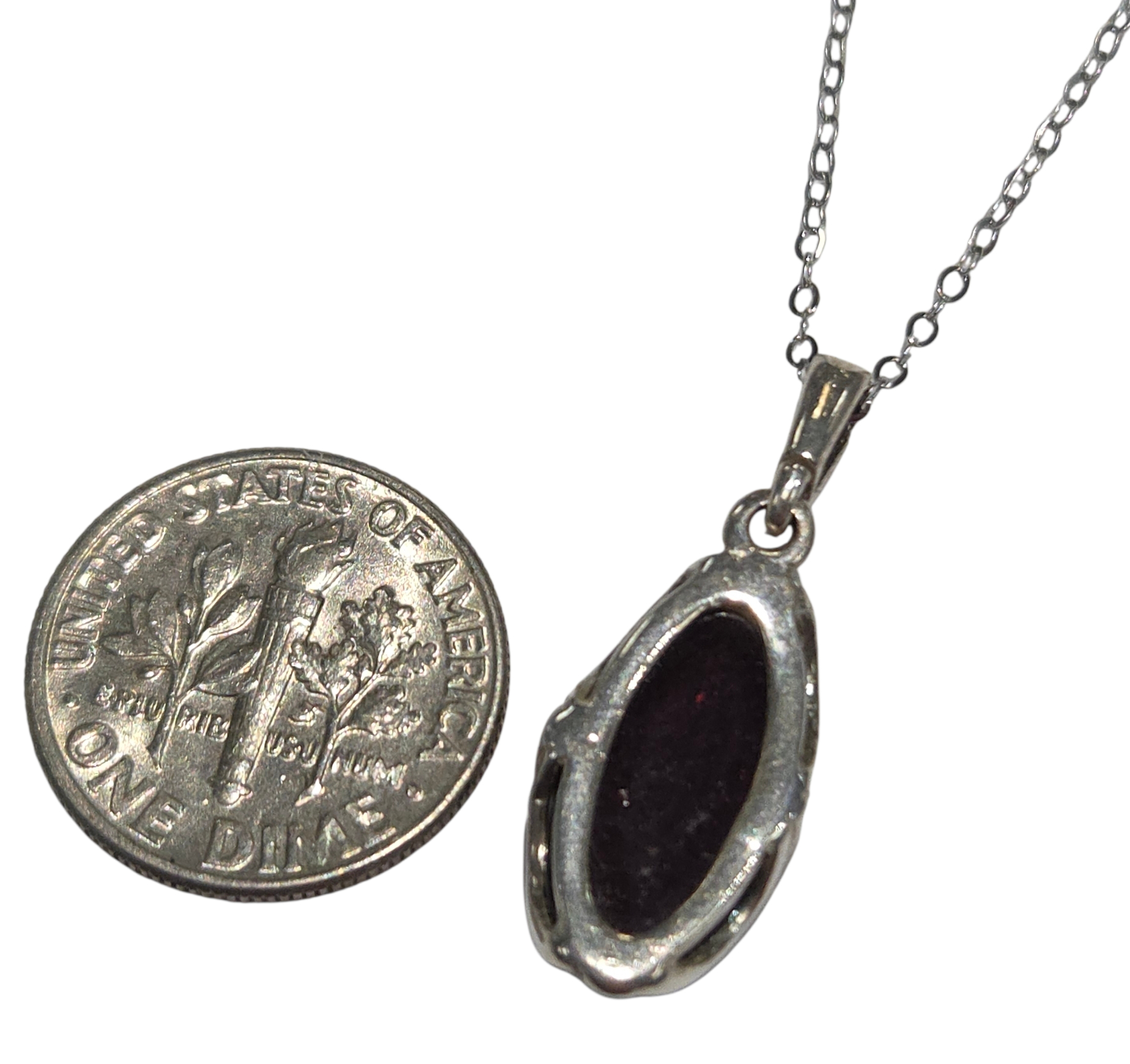 Sterling Silver and Baltic Cherry Amber Necklace - Jewelry by Glassando