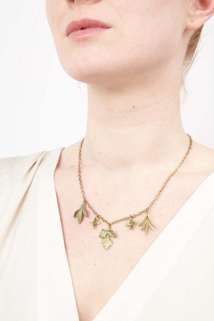 Michael Michaud Herb Necklace with parsley, sage, rosemary and thyme ...