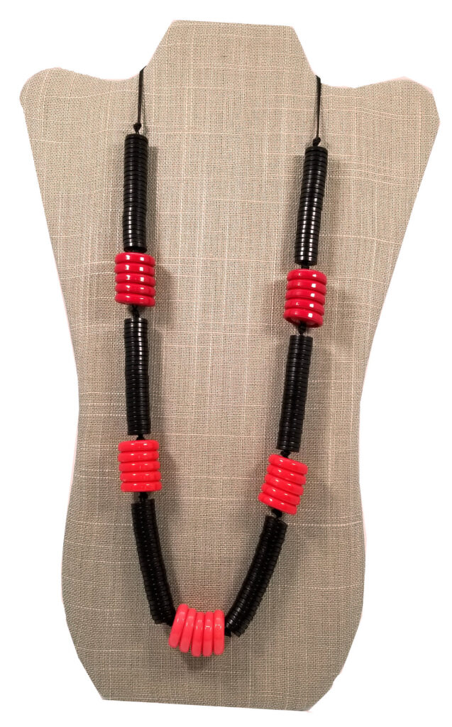 Yellow, Orange, and Red Hand Dyed Repurposed Button Necklace - Jewelry ...